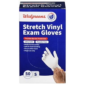 UPC 311917123851 - Walgreens Stretch Vinyl Exam Gloves S - 50.0 ea ...